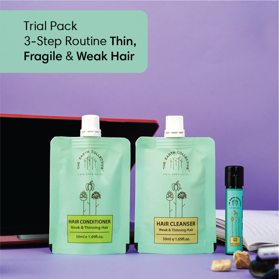 Thinning Hair Regime - Trial Pack Set of 3 – The Earth Collective